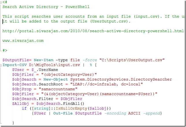 Search Active Directory Powershell Script ~ Santhosh Sivarajan S Blog